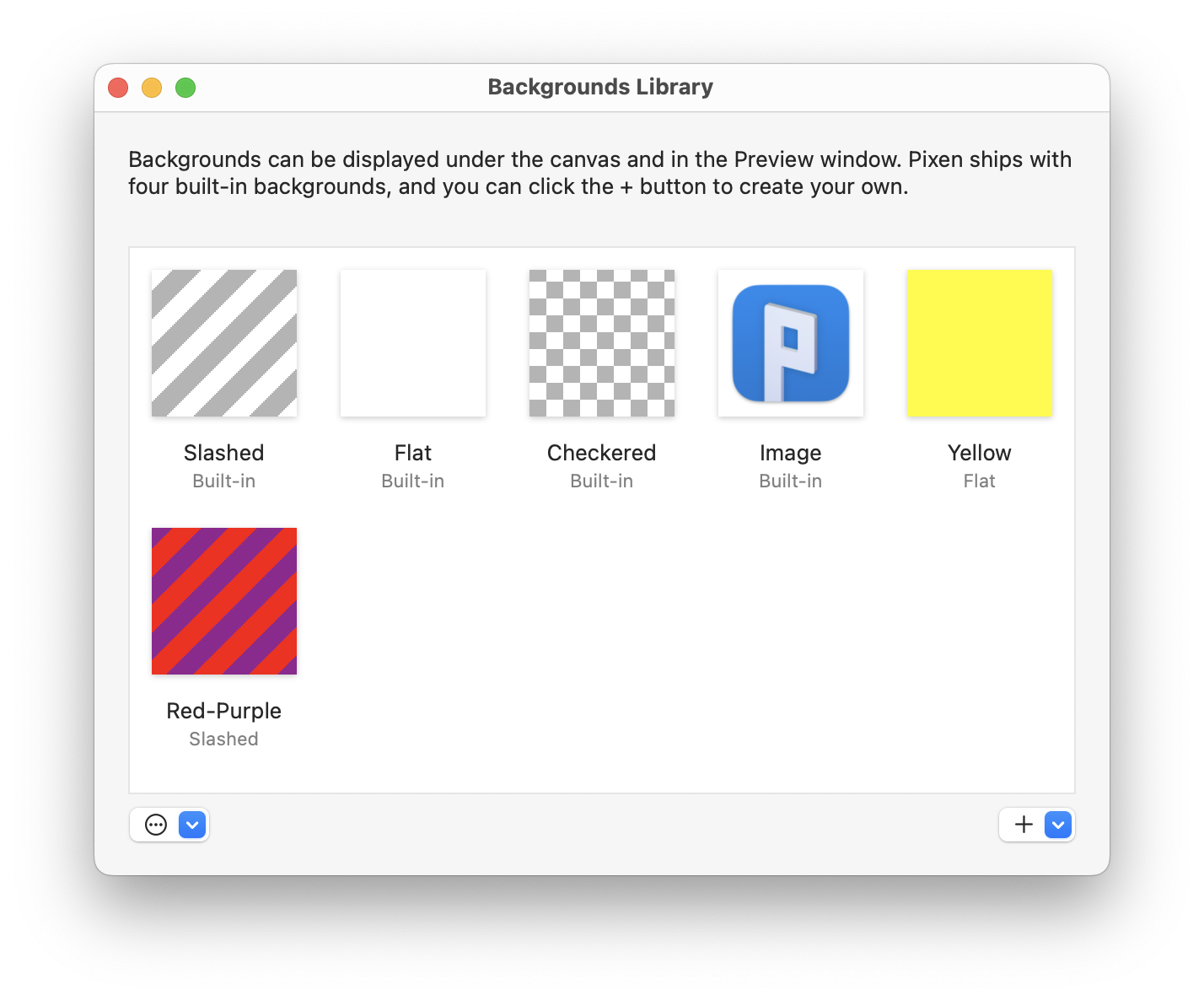 Changing Backgrounds - Pixen Documentation
